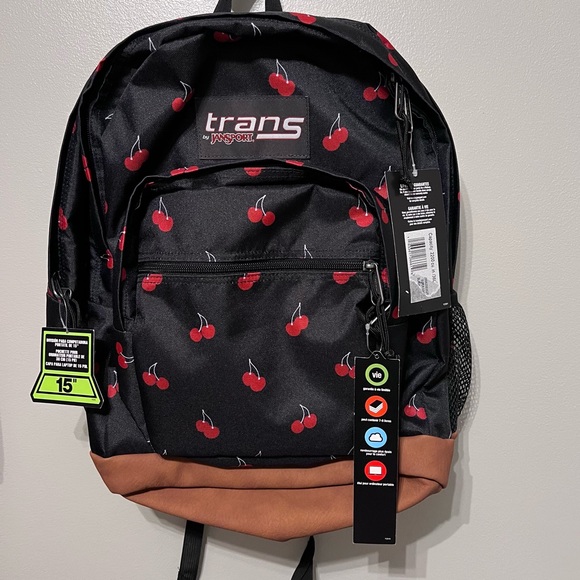 Jansport | Bags | Jansport Black Cherry Backpack | Poshmark